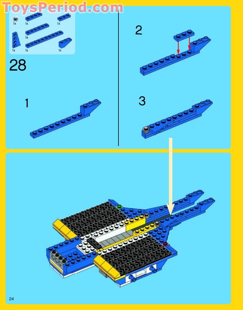 LEGO 31011 Aviation Adventures Instructions and Parts List