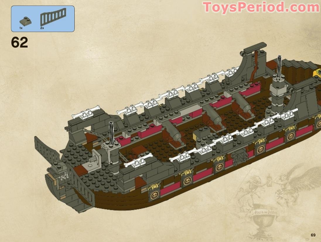 LEGO 4195 Queen Anne's Revenge Instructions and Parts List