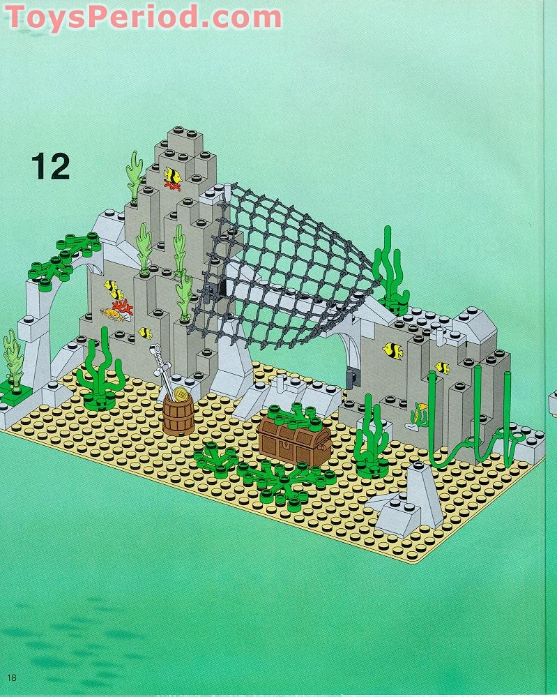 LEGO 6558 Shark Cage Cove Instructions and Parts List