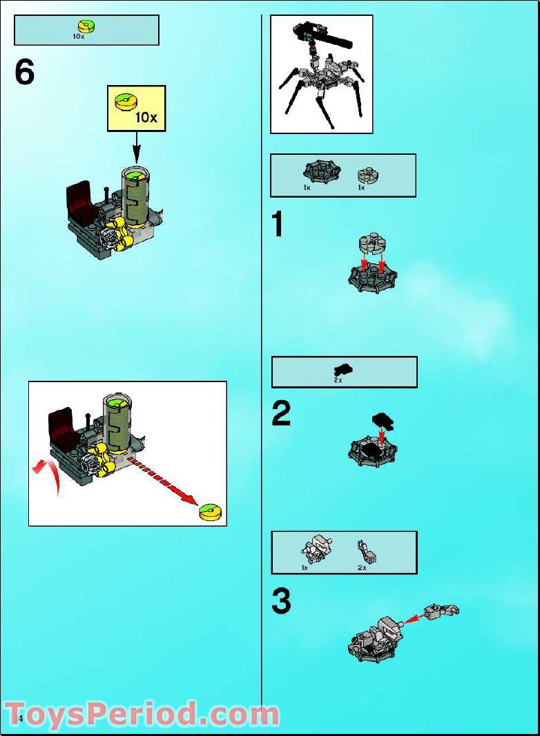 LEGO 7709 Sentai Fortress Instructions and Parts List