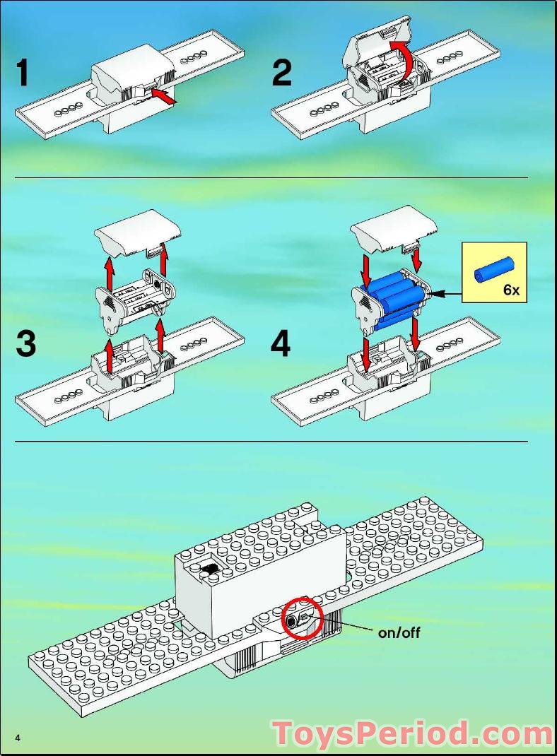 LEGO 7897 Passenger Train Instructions and Parts List