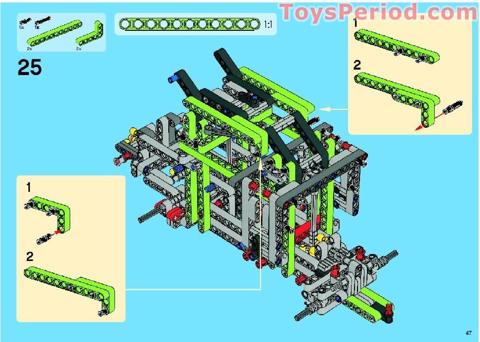 LEGO 8274 Combine Harvester Instructions and Parts List