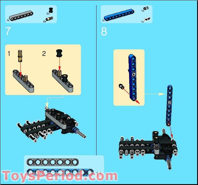 LEGO 8415 Dump Truck Instructions and Parts List