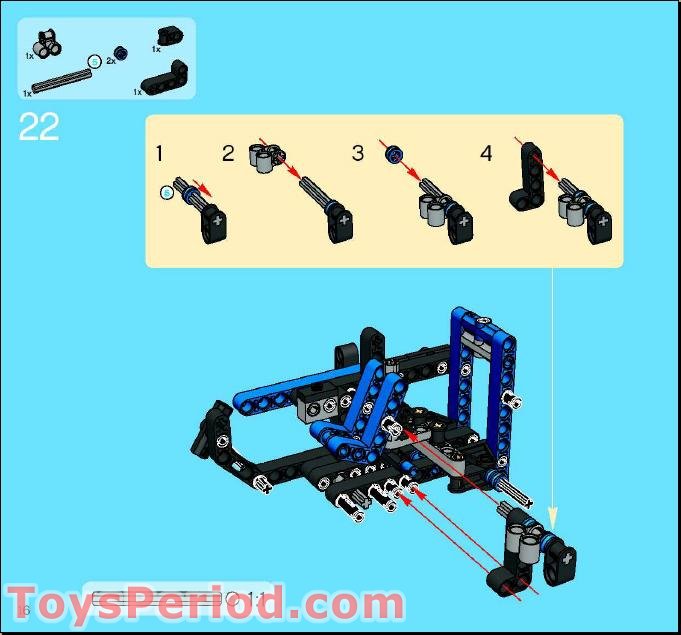 LEGO 8415 Dump Truck Instructions and Parts List