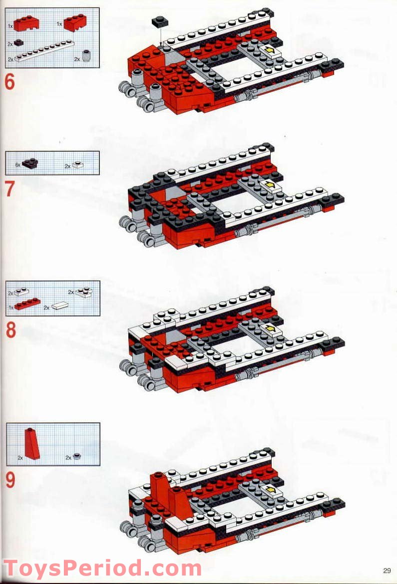 LEGO 5591 Mach II Red Bird Rig Instructions and Parts List