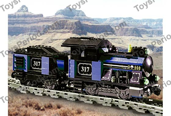 LEGO KT403 Small Train Engine with Tender Blue Set Parts List
