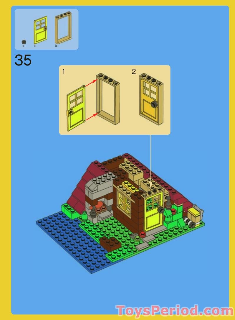 LEGO 5766 Log Cabin Instructions and Parts List