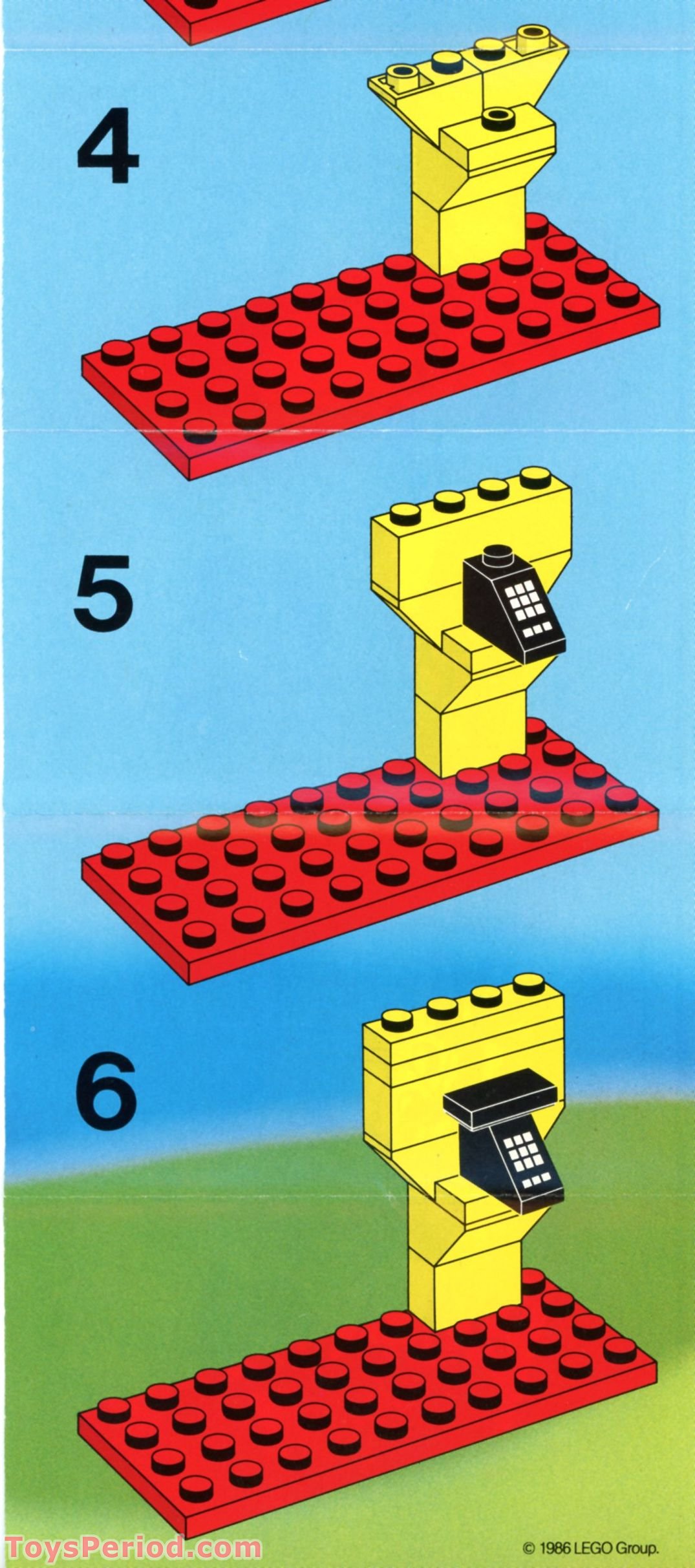 LEGO 6613 Telephone Booth Instructions and Parts List