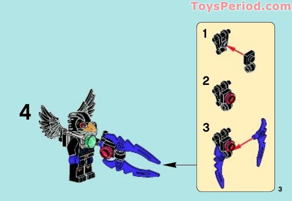 LEGO 70000 Razcal's Glider Instructions and Parts List