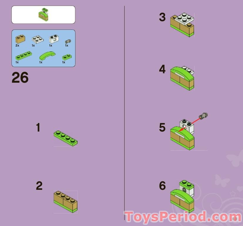 LEGO 3188 Heartlake Vet Instructions and Parts List