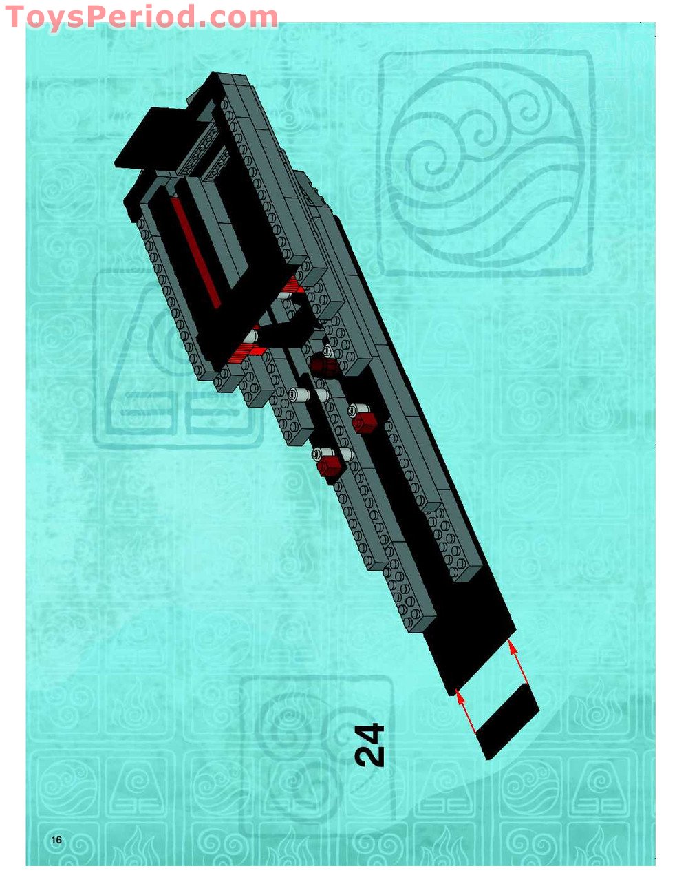 LEGO 3829 Fire Nation Ship Instructions and Parts List