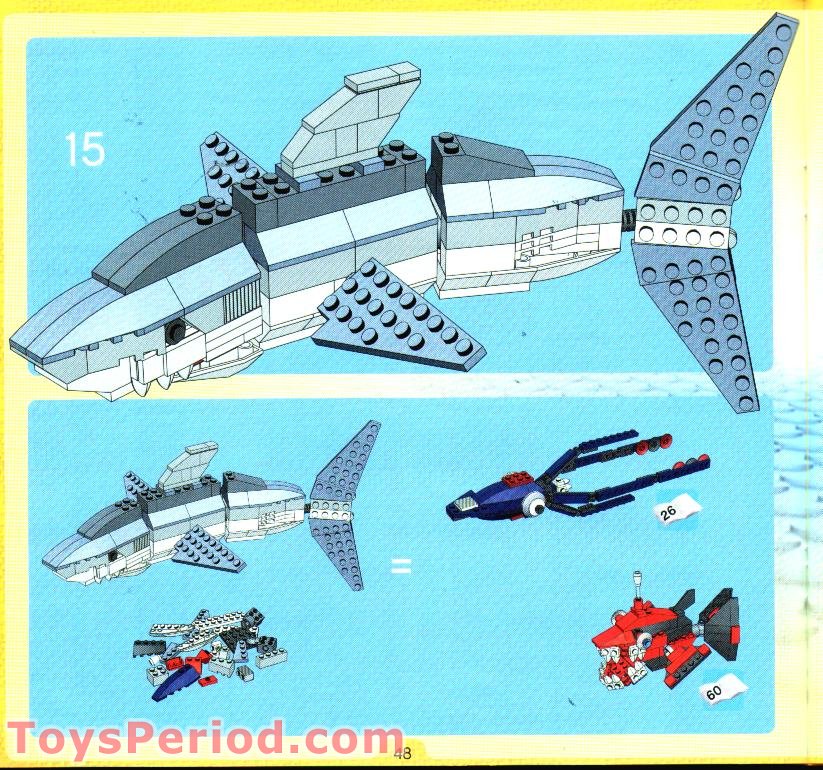 LEGO 4506 Deep Sea Predators Instructions and Parts List