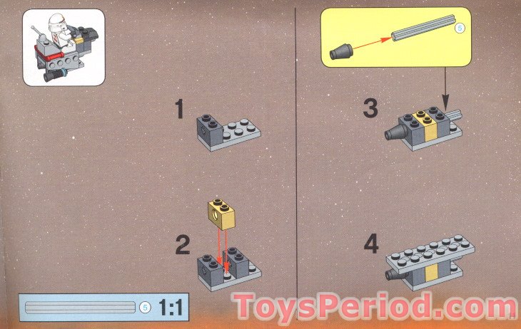 LEGO 7250 Clone Scout Walker Instructions and Parts List