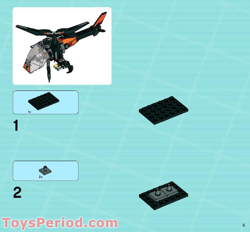 LEGO 8634 Mission 5: Turbocar Chase Instructions and Parts List