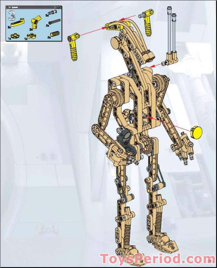 LEGO 8001 Battle Droid Instructions and Parts List