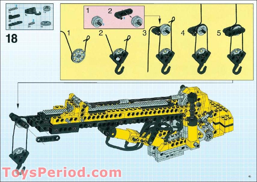 LEGO 8438 Pneumatic Crane Truck Instructions and Parts List