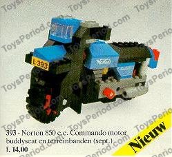 LEGO 393-1 Norton Motorcycle Instructions and Parts List