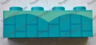 LEGO Sets with Part 3010pb235 Brick 1 x 4 with Two half oval cut outs ...