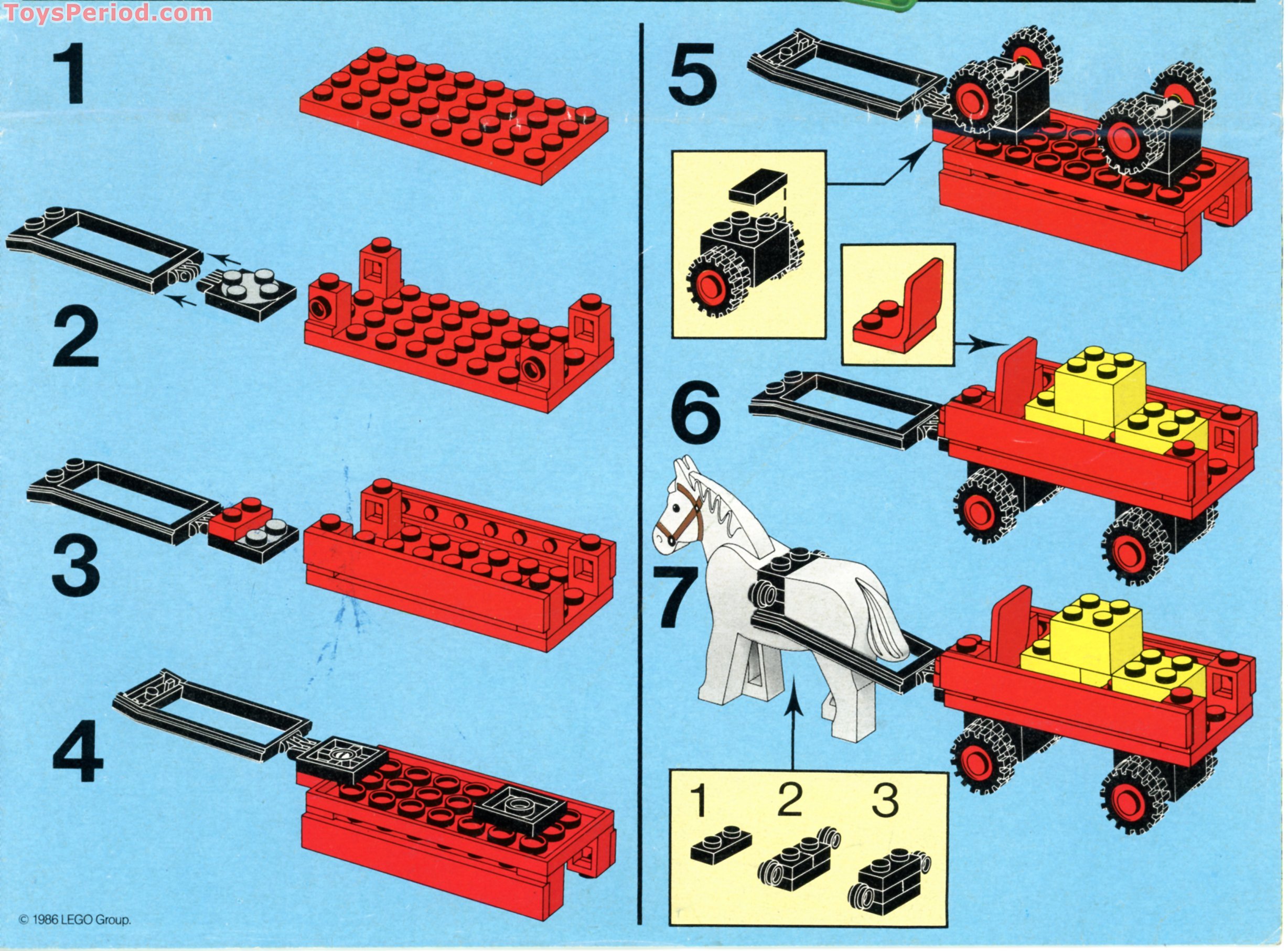 LEGO 6379 Riding Stable Instructions and Parts List