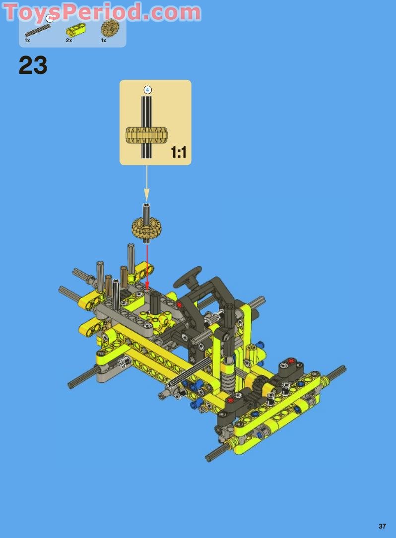 LEGO 8069 Backhoe Loader Instructions and Parts List