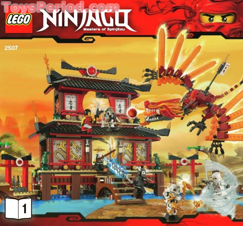 LEGO 2507 Fire Temple Instructions and Parts List
