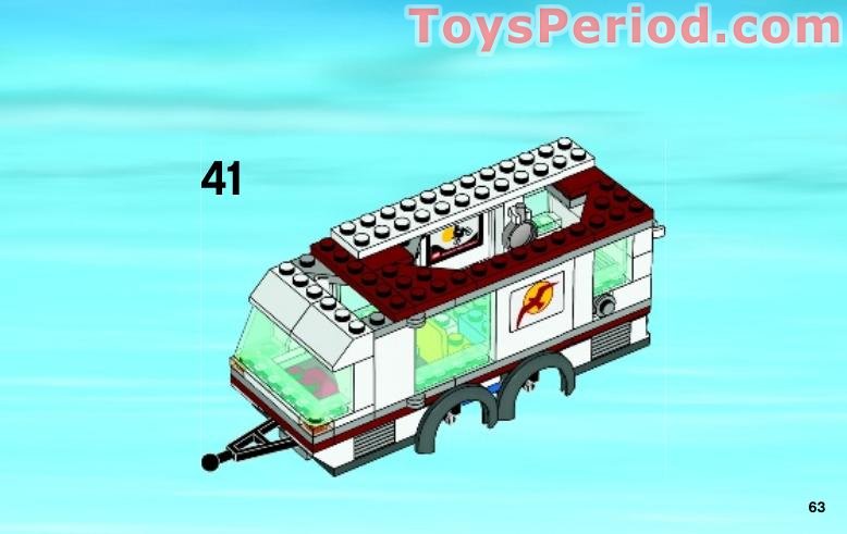 LEGO 4435 Car and Caravan Instructions and Parts List