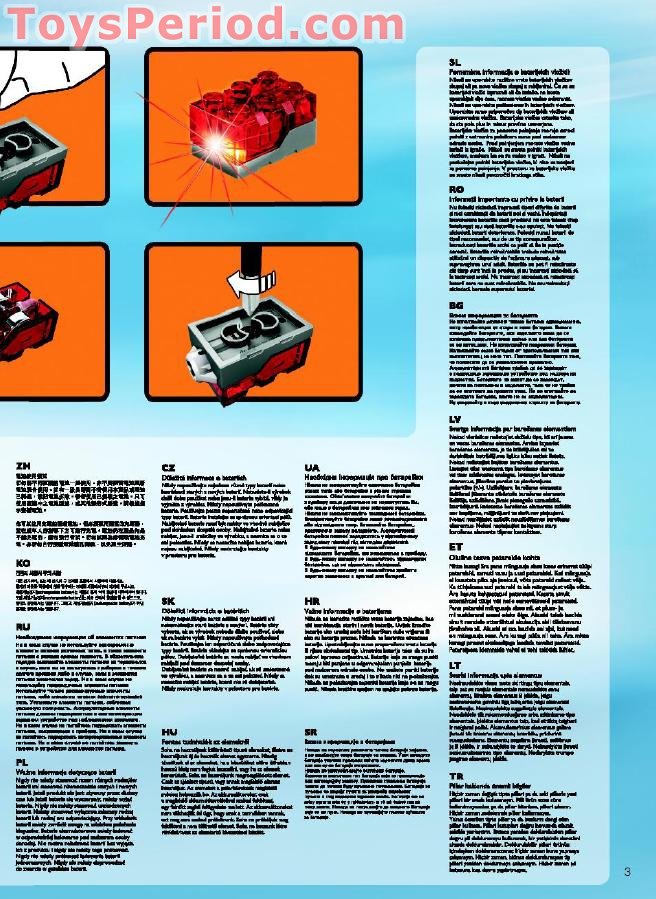 LEGO 4998 Stegosaurus Instructions and Parts List