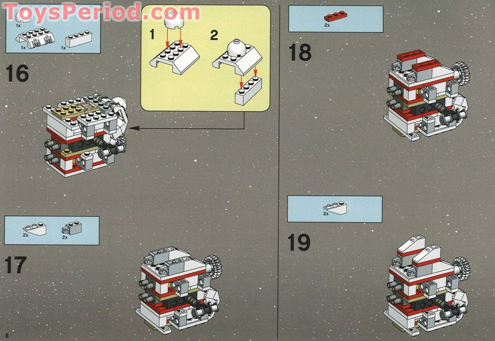 LEGO 6212 X-Wing Fighter Instructions and Parts List