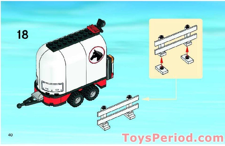 LEGO 7635 4wd with Horse Trailer Instructions and Parts List