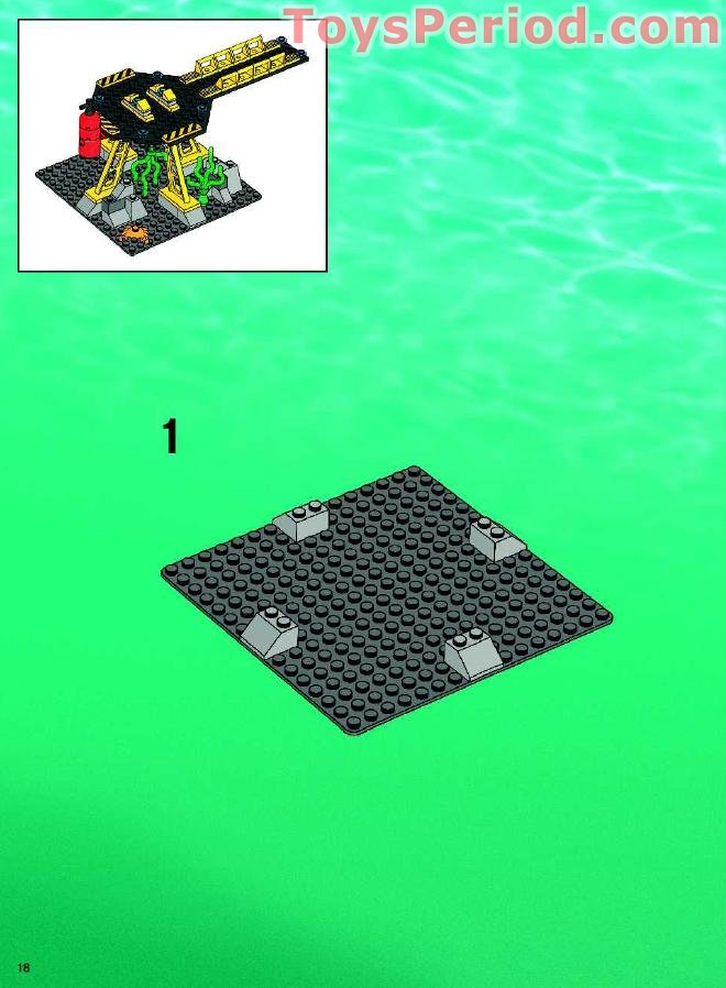 LEGO 7775 Aquabase Invasion Instructions and Parts List