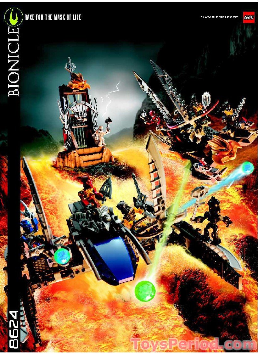 LEGO 8624 Race for the Mask of Life Instructions and Parts List