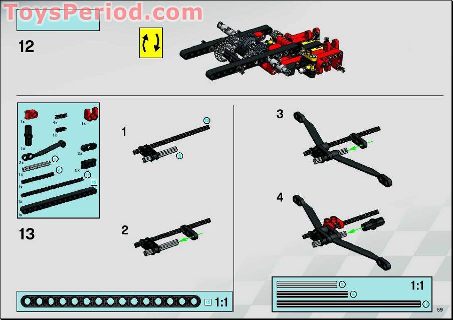 LEGO 8674 Ferrari F1 Racer 1:8 Instructions and Parts List