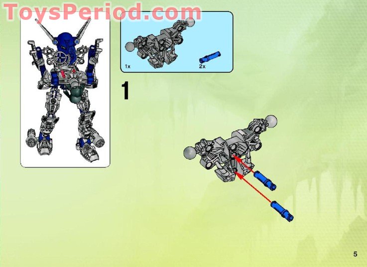 LEGO 8688 Toa Gali Instructions and Parts List