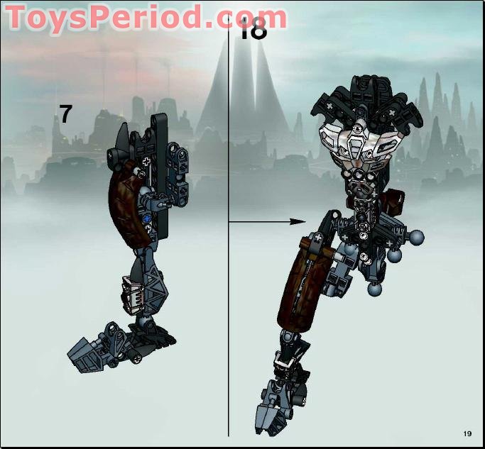 LEGO 8811 Toa Lhikan and Kikanalo Instructions and Parts List