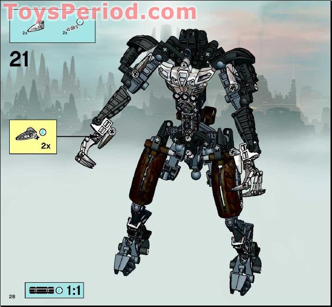 LEGO 8811 Toa Lhikan and Kikanalo Instructions and Parts List