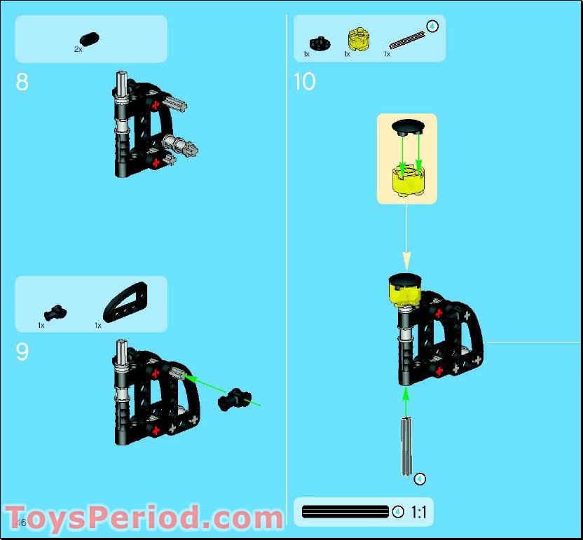 LEGO 8283 Telehandler (Front End Loader) Instructions and Parts List