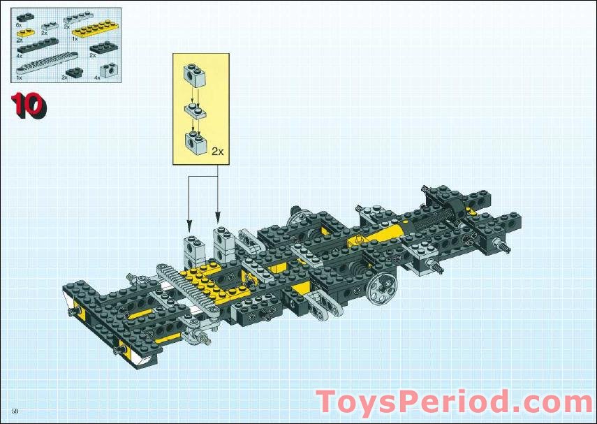 LEGO 8438 Pneumatic Crane Truck Instructions and Parts List