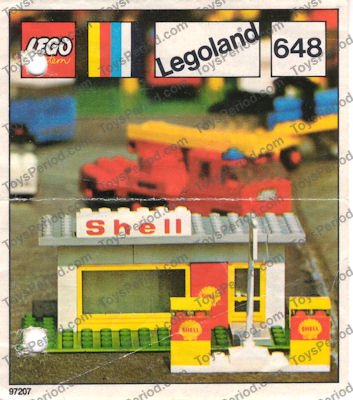 LEGO 648 Shell Service Station Instructions and Parts List