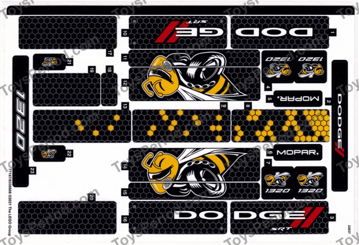 LEGO Sets with Part 76904stk01 Sticker Sheet for Set 76904, Sheet 1 ...