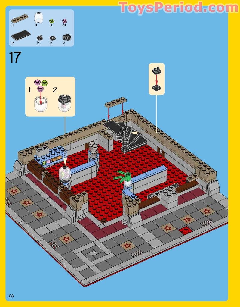 LEGO 10232 Palace Cinema Instructions and Parts List
