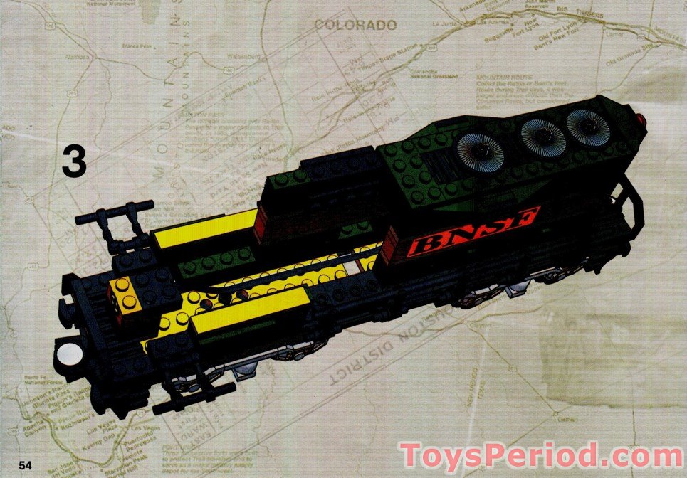 LEGO 10133 Burlington Northern Santa Fe BNSF GP-38 Locomotive ...