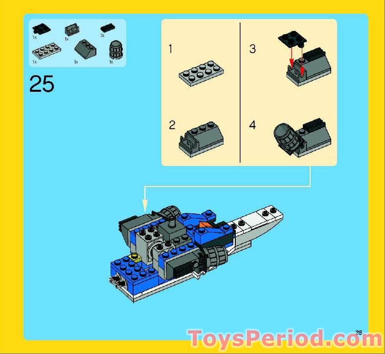 LEGO 4995 Cargo Copter Instructions and Parts List