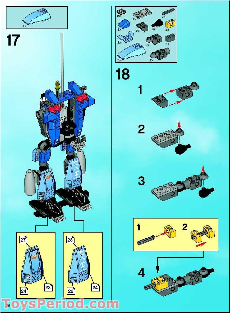 LEGO 7709 Sentai Fortress Instructions and Parts List