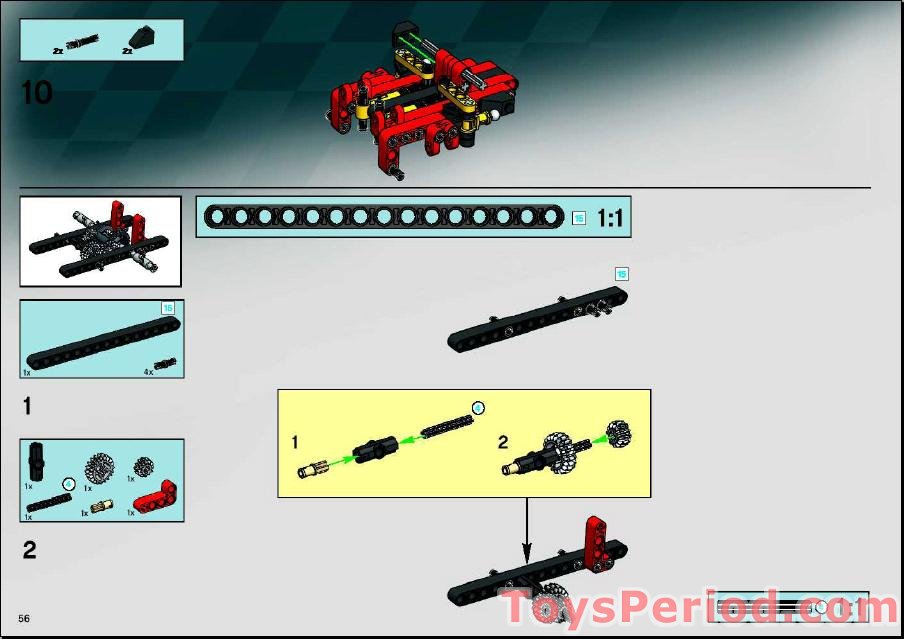 LEGO 8674 Ferrari F1 Racer 1:8 Instructions and Parts List