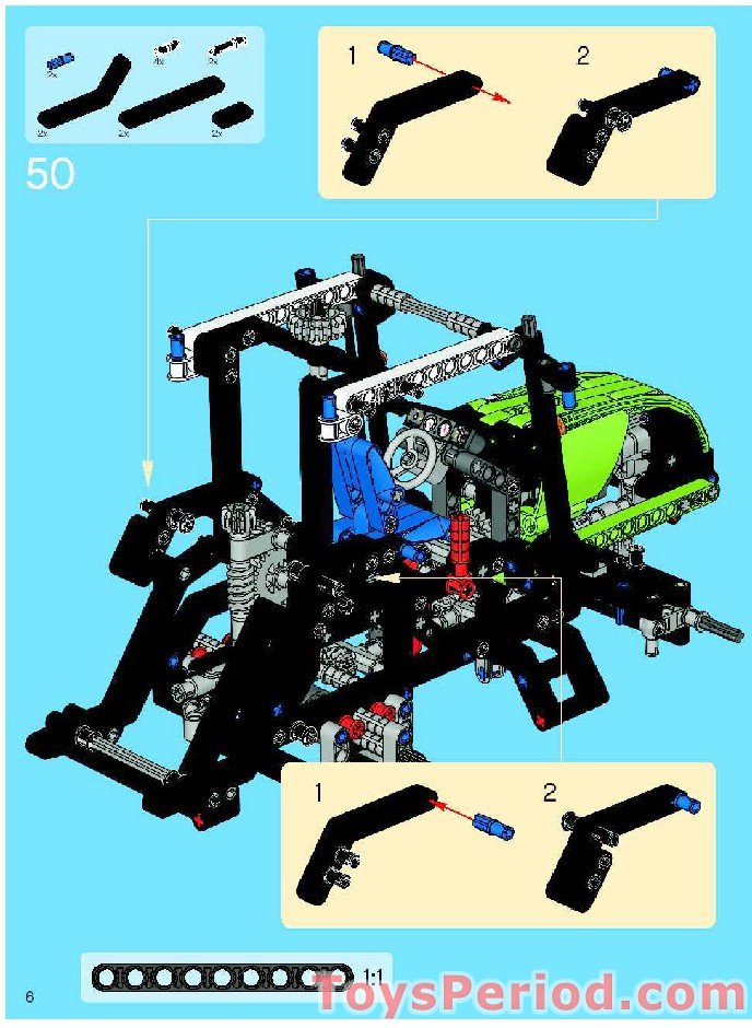 LEGO 8284-1 Dune Buggy or Tractor Instructions and Parts List