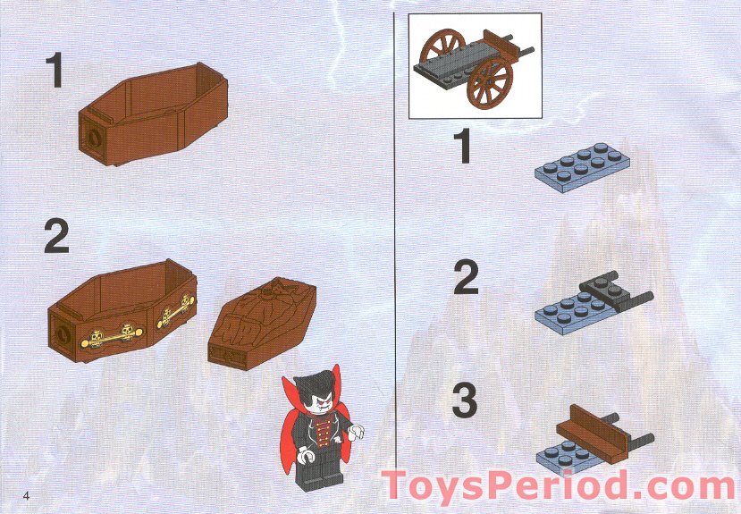 LEGO 1381 Vampire's Crypt Instructions and Parts List