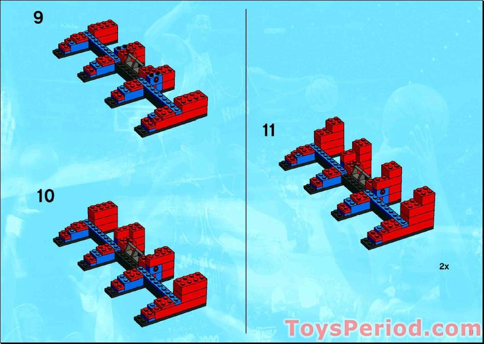LEGO 3432 NBA Challenge Instructions and Parts List