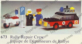 LEGO 673 Rally Repair Crew Instructions and Parts List