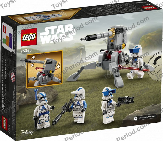 LEGO 75345 501st Clone Troopers Battle Pack Set Parts List