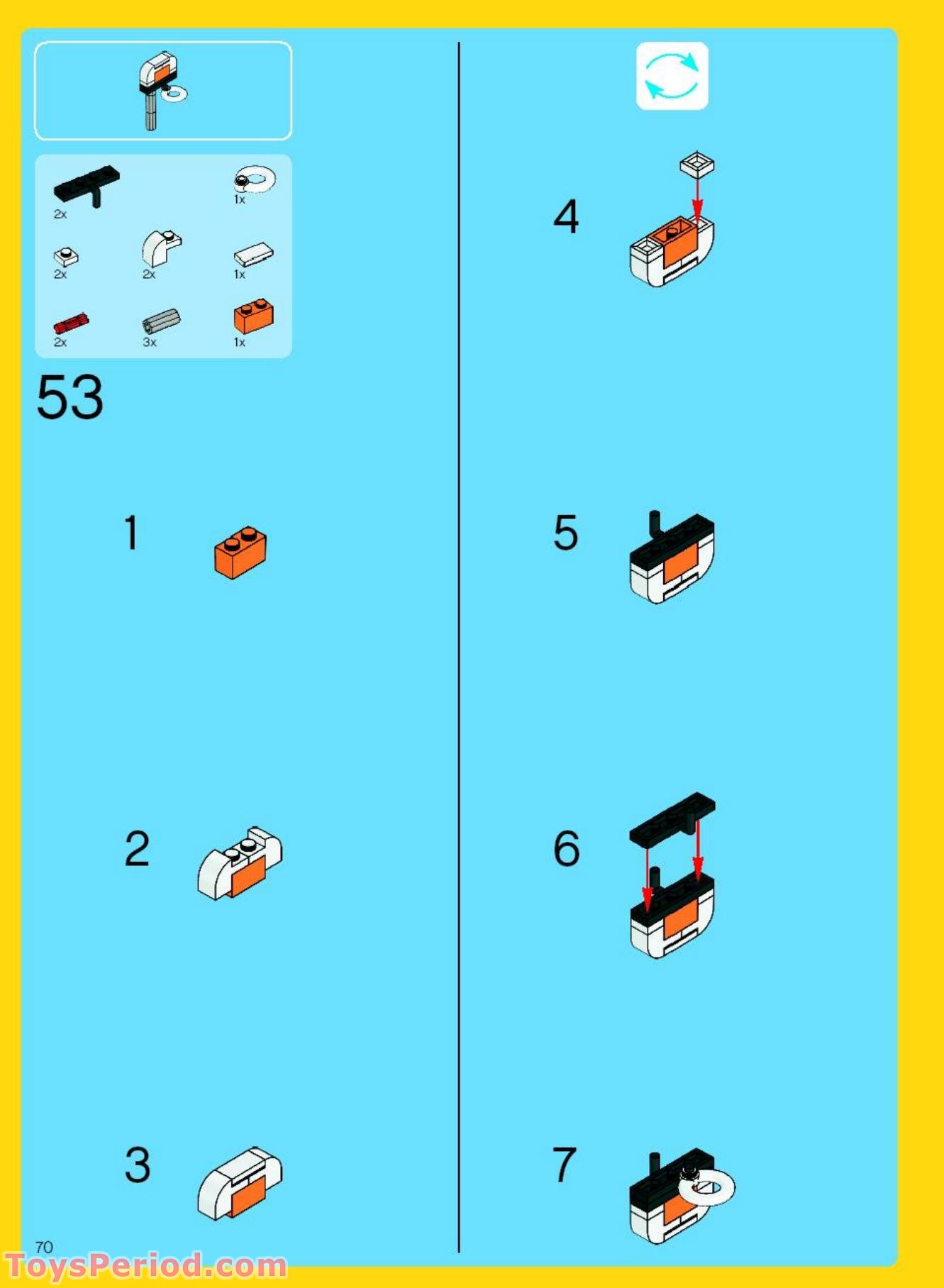 LEGO 5891 Apple Tree House Instructions and Parts List